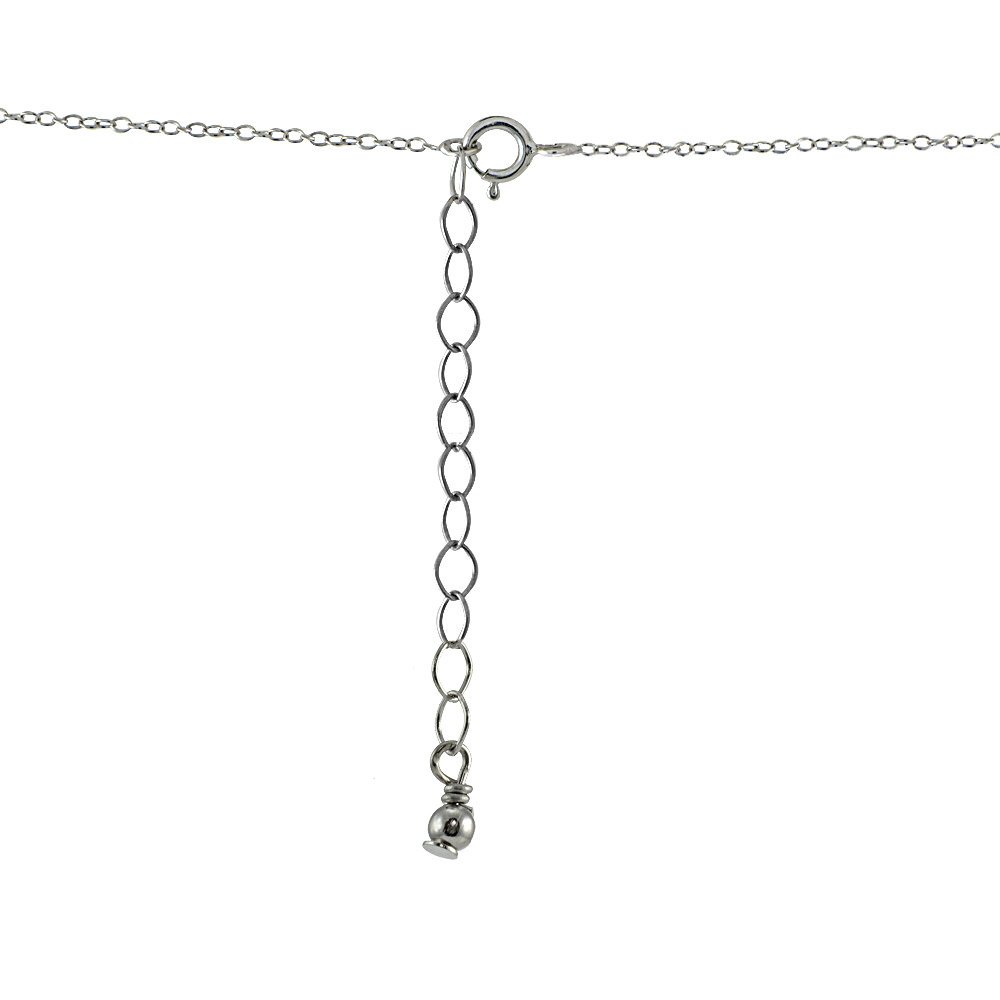 Ice Gems Sterling Silver Small Dainty Round Aquamarine Choker Necklace