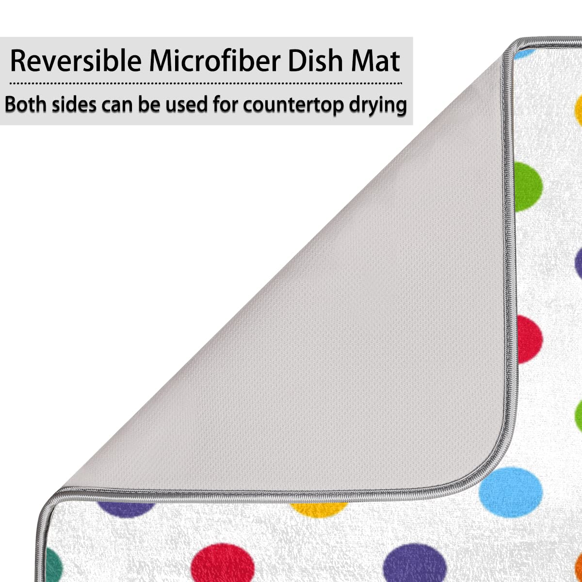 Originals Dish Drying Mat 16 x 18 Inch Absorbent Reversible Microfiber Dish for Kitchen Coffee Bar Countertop