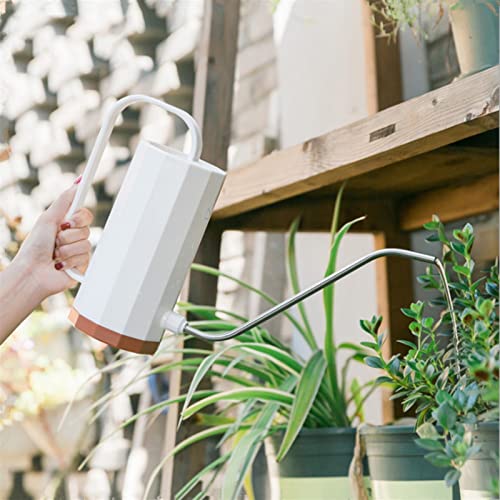 TENAGE Spray Bottle Gardening Watering Can Flower Potted Watering Can Long Mouth Stainless Steel Curved Mouth Watering Can