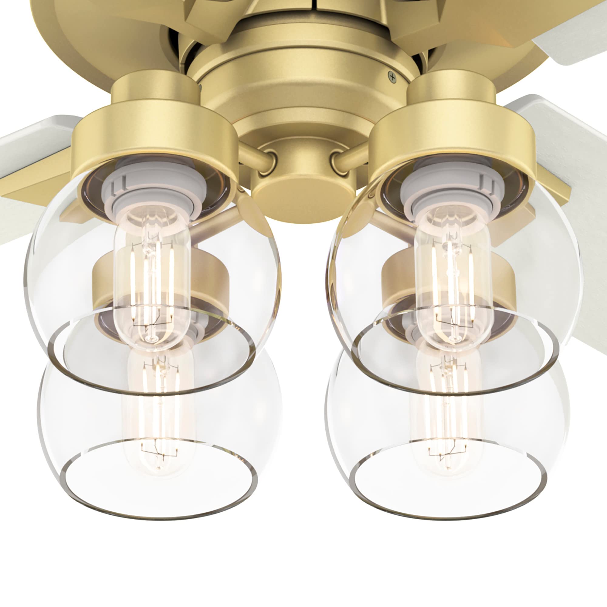 Hunter Fan Company 59651 Viven Ceiling Fan, 52, Modern Brass Finish