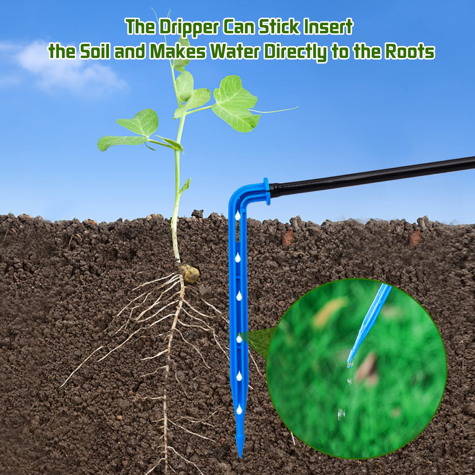 Solar Irrigation System, Automatic Drip Irrigation Kits, Watering System for Potted Plants Outdoor, Automatic Plant Self Watering Devices for Balcony, Plant Bed (6 Timing Modes, Supported 10-15 Pots)