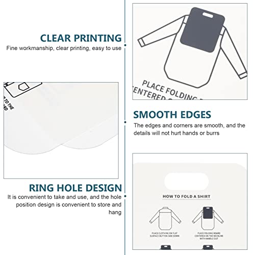 VICASKY Laundry Folder 2Pcs Shirt Folding Board Cardboard Clothes Folder PP Simple Laundry Folding Helper Tool Board T Shirts Dress Shirts(White) Laundry Organization