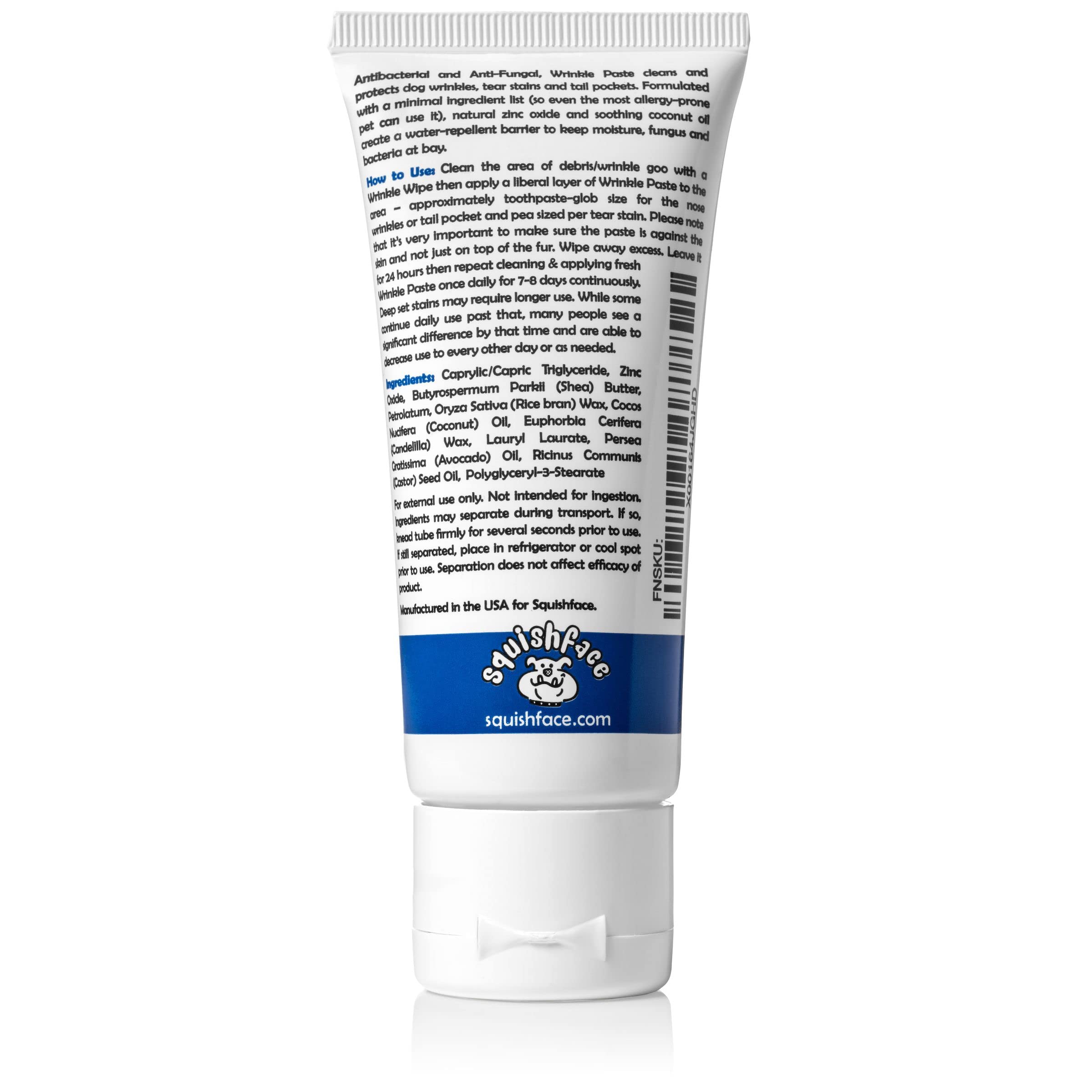 Squishface Wrinkle Paste + Wrinkle Wipes + Nose Balm Bundle - Nose to Tail Clean for Any Dog!