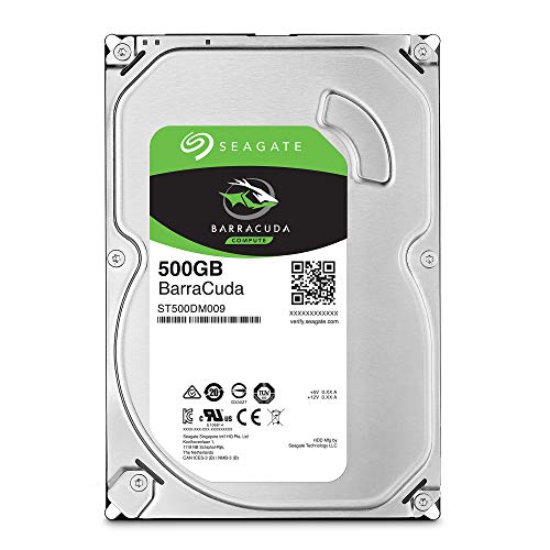 Seagate BarraCuda 500GB Internal Hard Drive HDD – 3.5 Inch SATA 6 Gb/s 7200 RPM 32MB Cache for Computer Desktop PC (ST500DM009)
