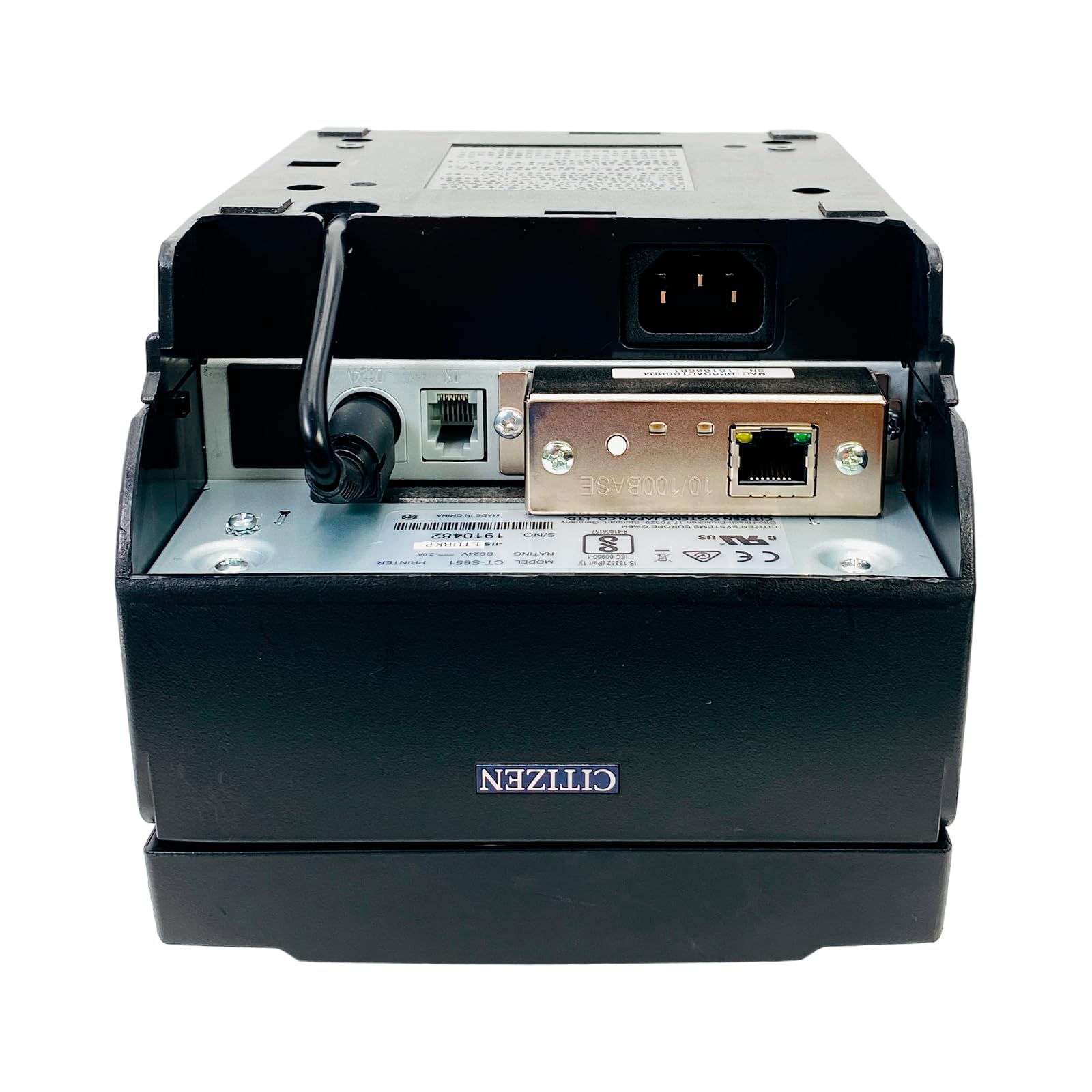Tekswamp Citizen CT-S651 Network Compact Direct Thermal POS Receipt Printer LAN ETUBKP, Bundle with Power Cord