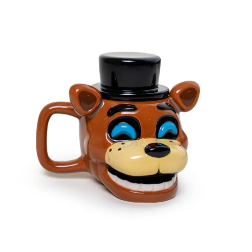 Youtooz Freddy Mug, Official Licensed Five Nights At Freddy's - Freddy Coffee Mug (13 oz) With Lid By Youtooz Five Night's At Freddy Collection