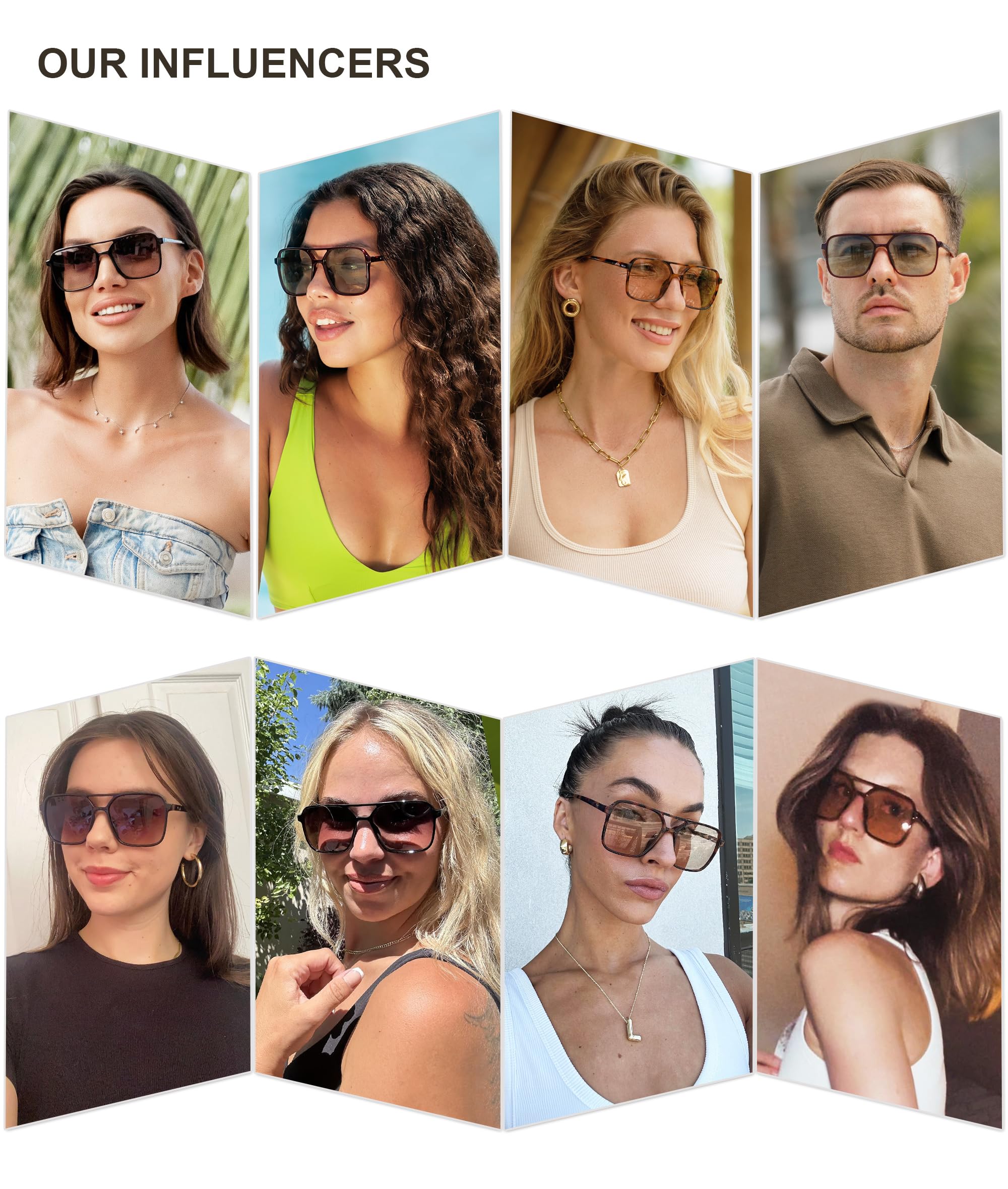 SOJOS Trendy Vintage Aviator Square Sunglasses For Womens Mens Retro 70s UV400 Women Sun Glasses SJ2327 Leopard Brown Grading Lens