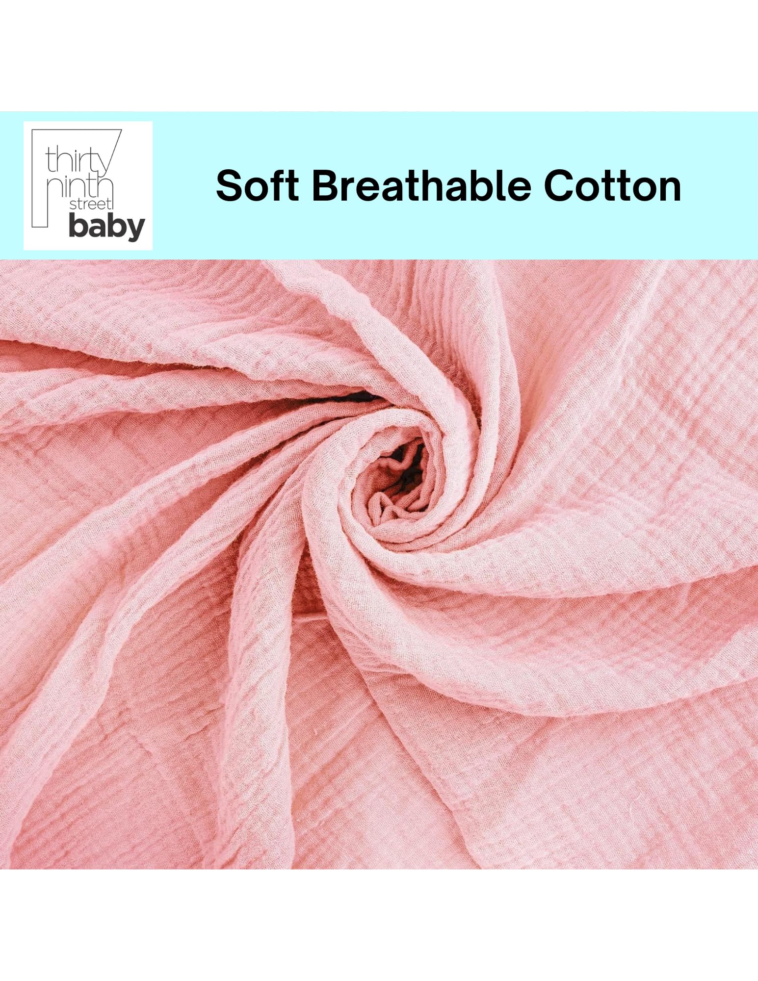 Thirty Ninth Street Baby Extra Soft Muslin Fitted Crib Sheet | 28" x 52"