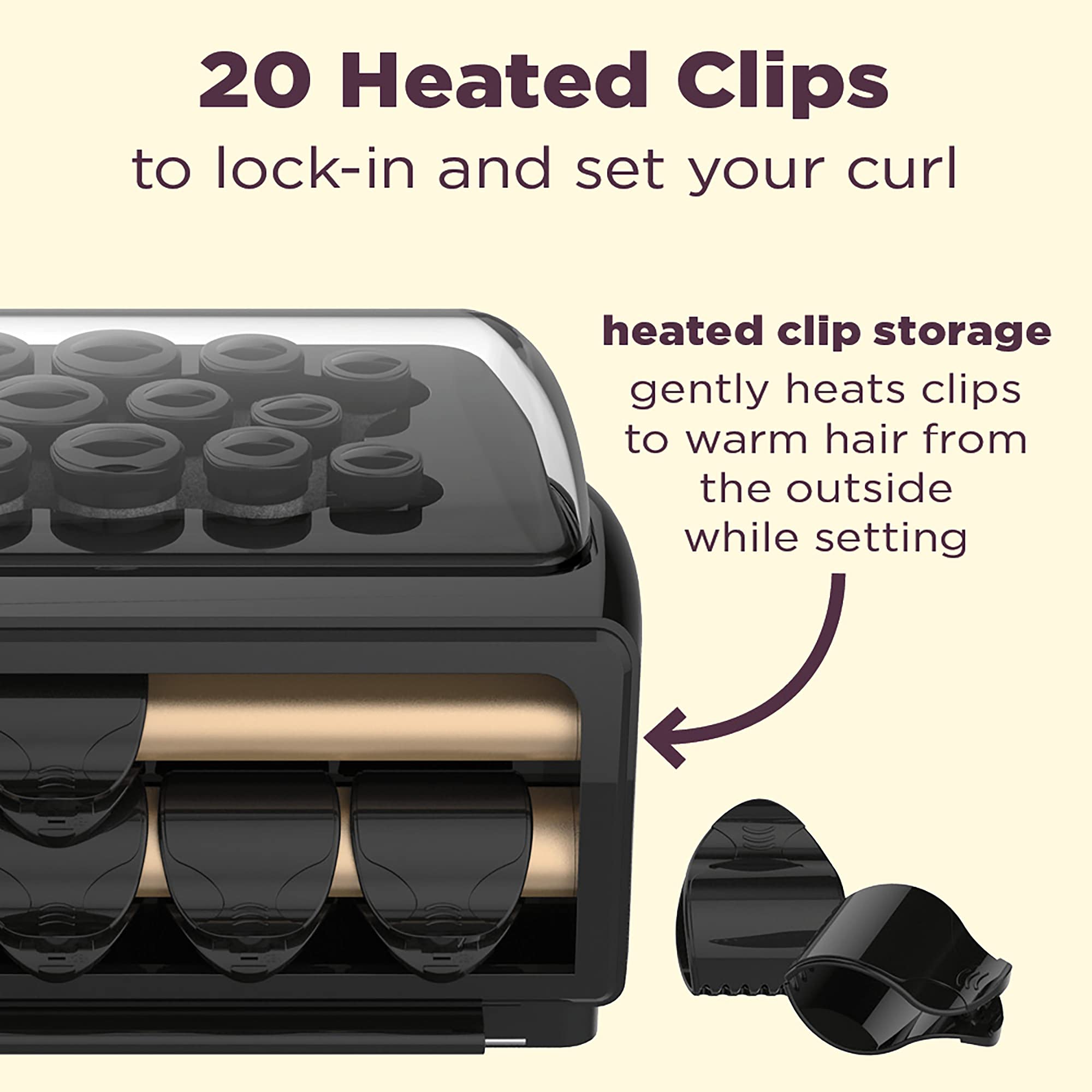 INFINITIPRO BY CONAIR Ceramic Flocked Hot Roller Set, Multi-Size, 20 Count (Pack of 1)