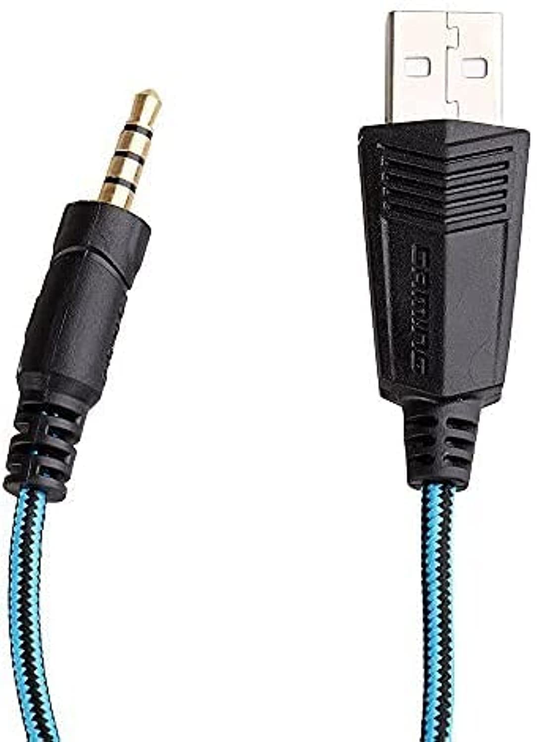 JiaLe G9000 Headset 3.5mm Game Gaming Headphone Earphone with Microphone LED Light for Laptop Tablet Mobile Phones PS4 - Black + Blue