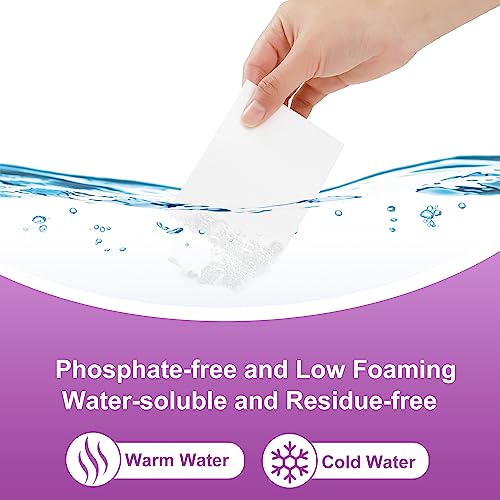 Zimwin Laundry Detergent Sheets, 80 Sheets Lavender Scent Laundry Soap Sheets - Eco-Friendly Hypoallergenic Liquidless Washing Supplies for Dorm Travel Camping - 80 Loads