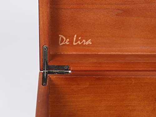 Wood Treasure, Keepsake, Memory Box - Large, 11x8.5x5in - Acacia Hardwood Keepsake and Personal Storage Box with Hinged Locking Lid.