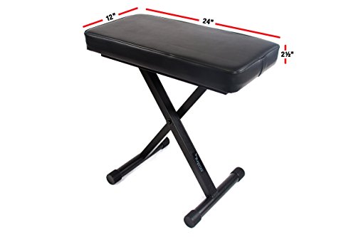 Jean Paul USA DKB-1 Reprize Extra Wide Adjustable Keyboard Piano Benches