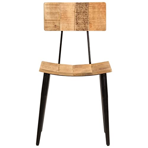 vidaXL Dining Chairs 2 pcs 17.3"x15.7"x31.5" Solid Wood Mango
