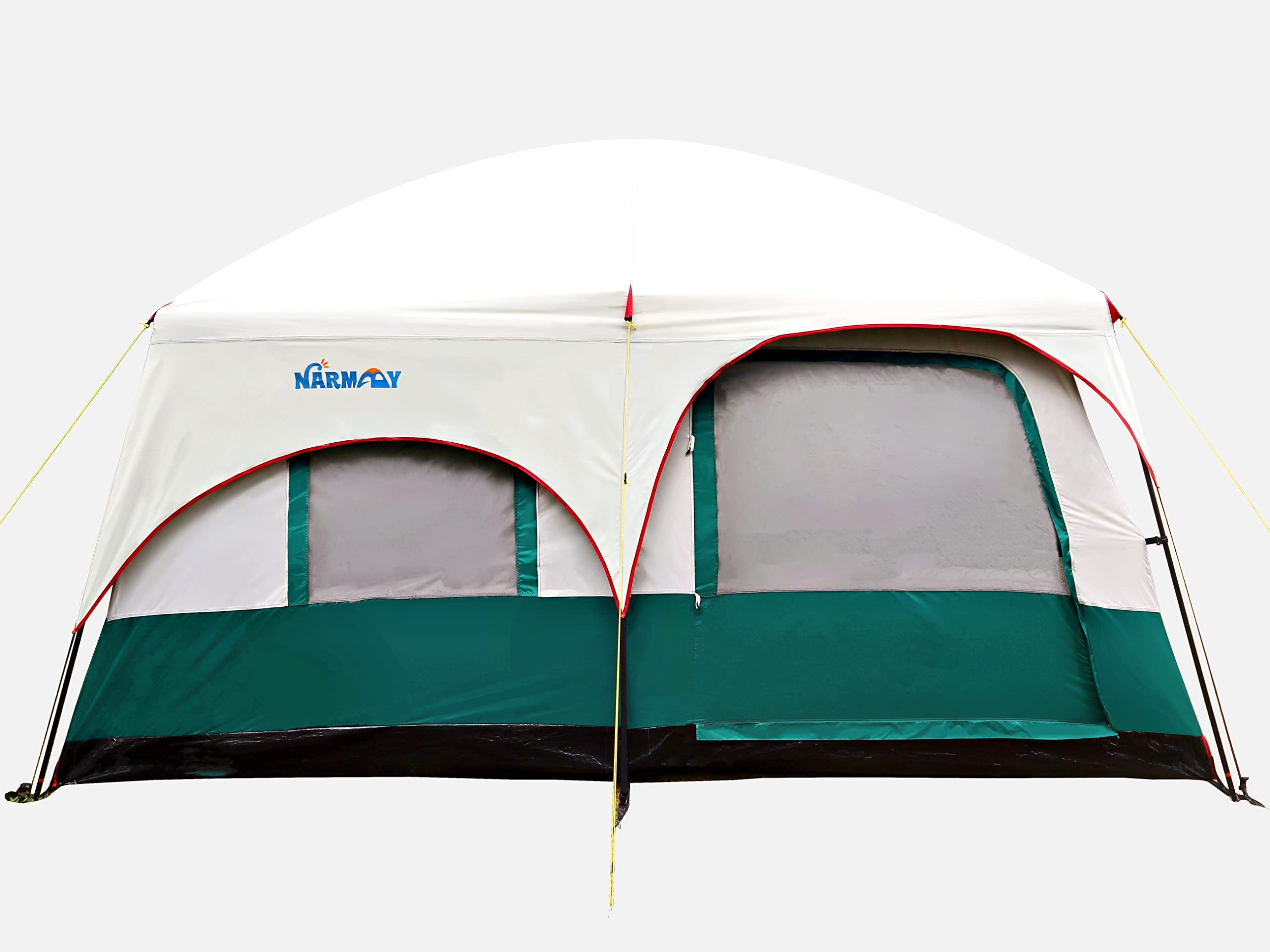 NARMAY® Camping Tent 6-8 Person Family Cabin Tent - 14' x 10' (Green)