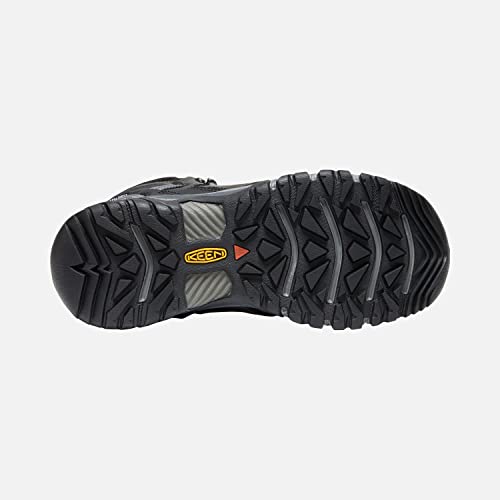 KEEN Men's-Ridge Flex Mid Height Waterproof Hiking Boots, Magnet/Black, 11
