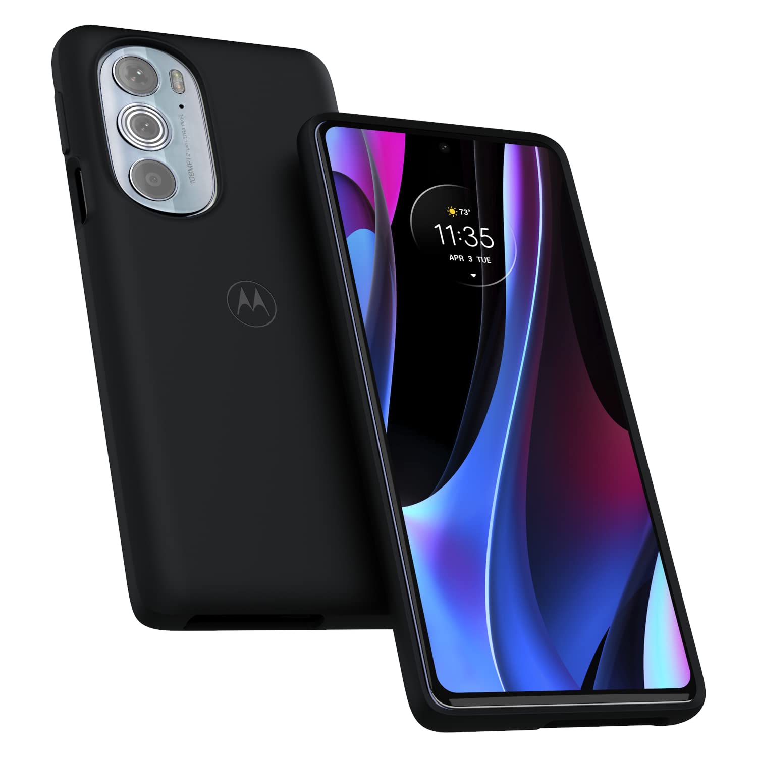 Motorola Edge+ (2022) Protective Case- Black Precision fit, Stylish Shock Absorbing Phone Cases [NOT for Edge+ 2020/Edge+ 2023, Edge 2021/Edge 5G UW 2021, & Edge 2022]