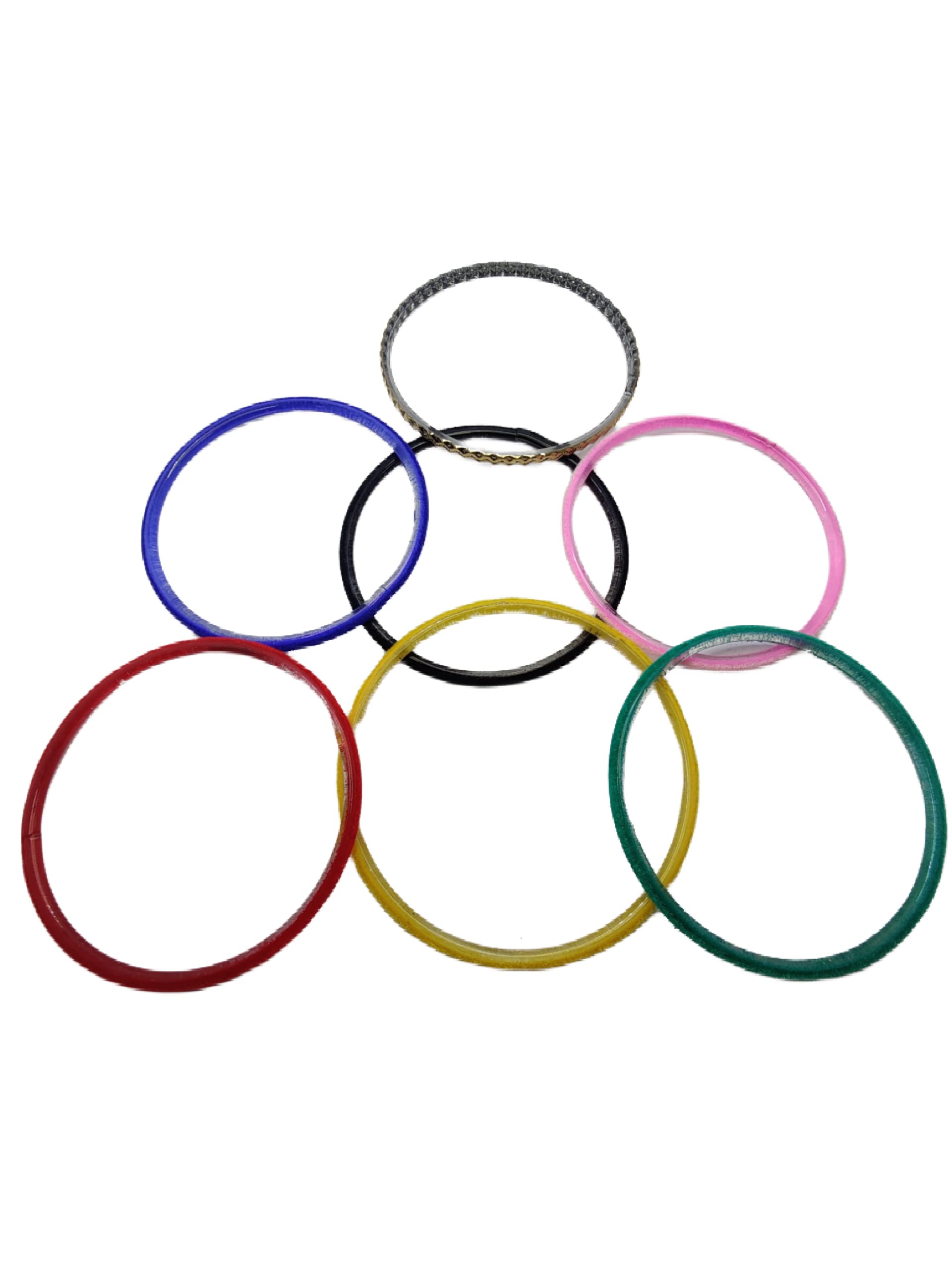 JAWSHEE 2 Dozen Glass Velvet Bangles Golden Set, Matte Color Glass Bangles With Velvet Layer For Added Beauty and Durability, Size: 2.8, Diameter: 2.5 Inches, no gemstone
