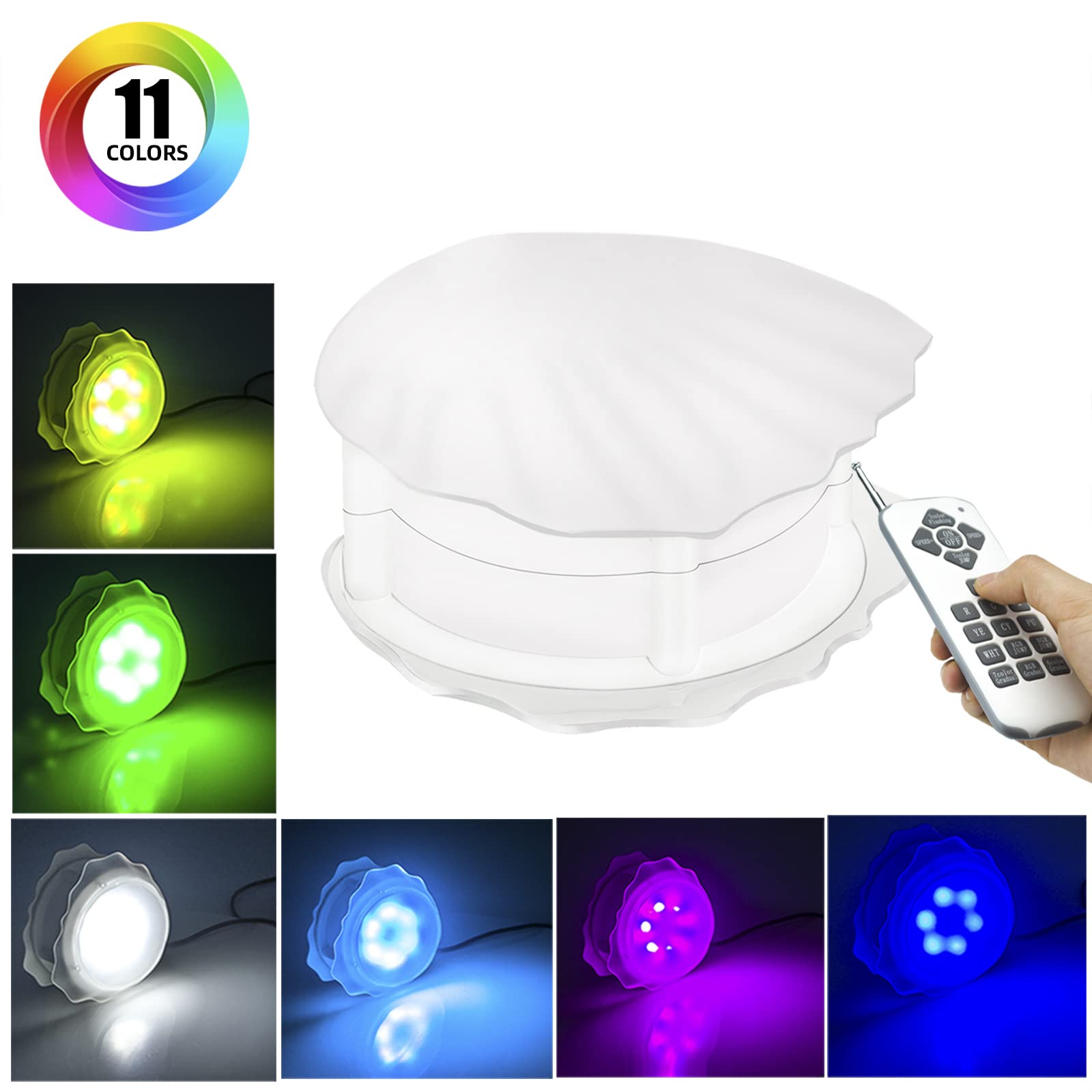 SEURON Magnetic Pool Wall Light, 1400 Lumens Color Changing Underwater Lighting with Remote Control, IP68 Waterproof, Magnetic Pool Light for Intex Above Ground Pools