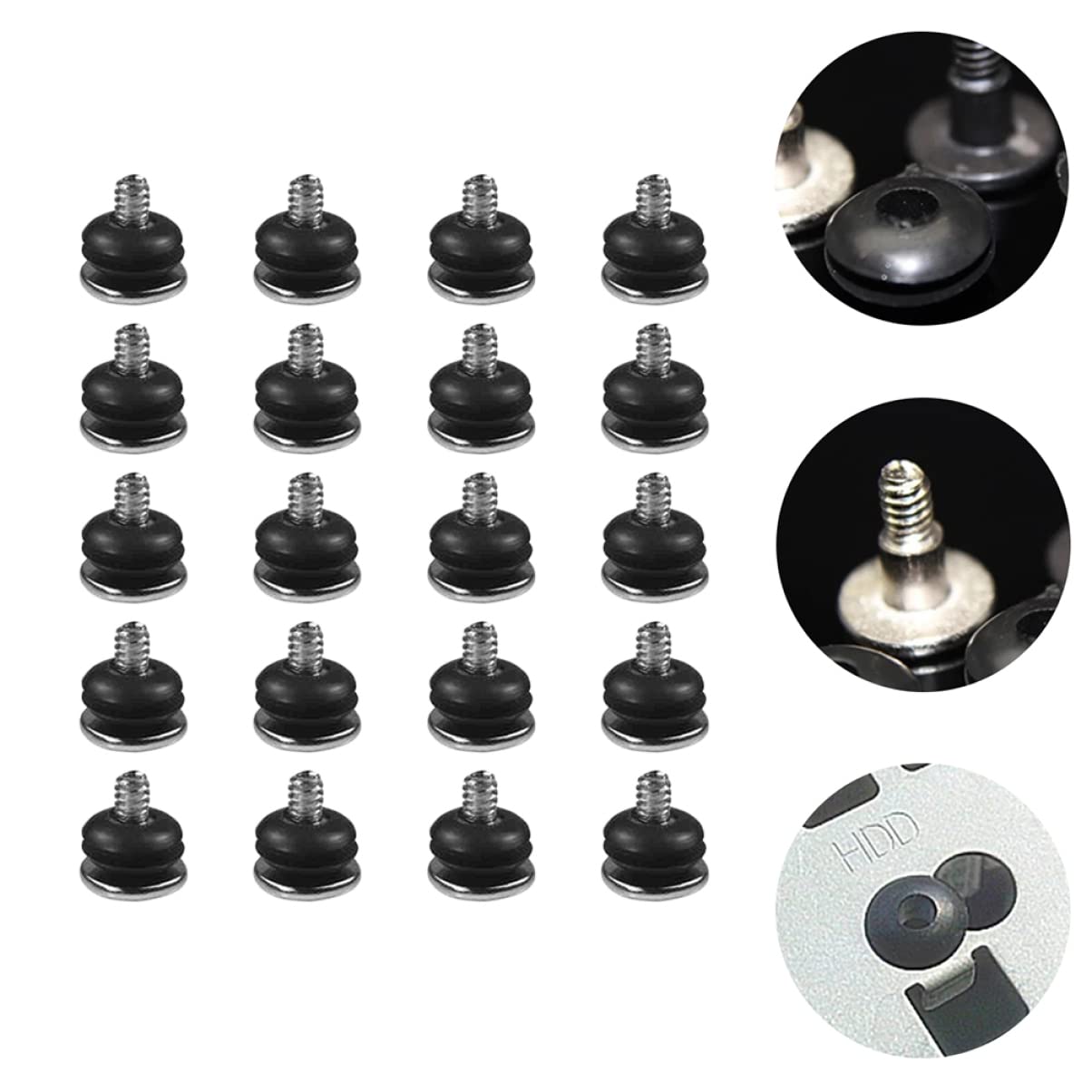 SOLUSTRE 40 Pcs Hard Disk Damping Screw Computer Screws Hard Drive Screws Laptop Stand Computer Cases Standoff RGB Computer case Hard Drive Repair Screw Computer Hard Drive Screw Electronic
