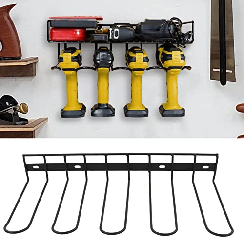 Power Tool Organizer, Larger Capacity Drill Holder Wall Mount, Heavy Duty Garage Tool Organizer and Storage, Tool Storage Rack for Garage Pegboard, Cordless Drill Charging Station, 2 Layer