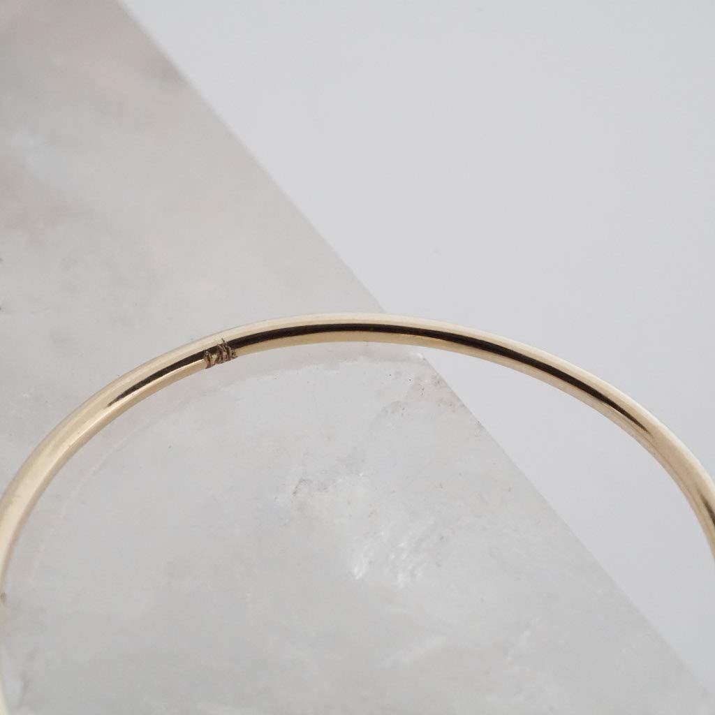 Honeycat Opal Solitaire Ring in Solid 14K Gold or 14k Rose Gold (Size 5-9) (Gold, 6)