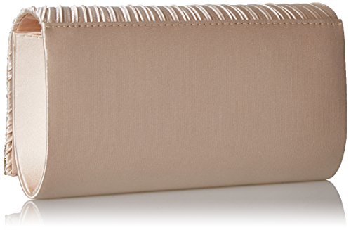 Jessica McClintock womens Chloe Satin Clutch Evening Handbag, Champagne, One Size US