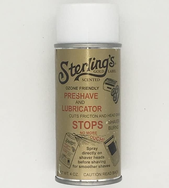 Sterling's Gold Label Preshave and Lubricator Spray for All Electric Shavers