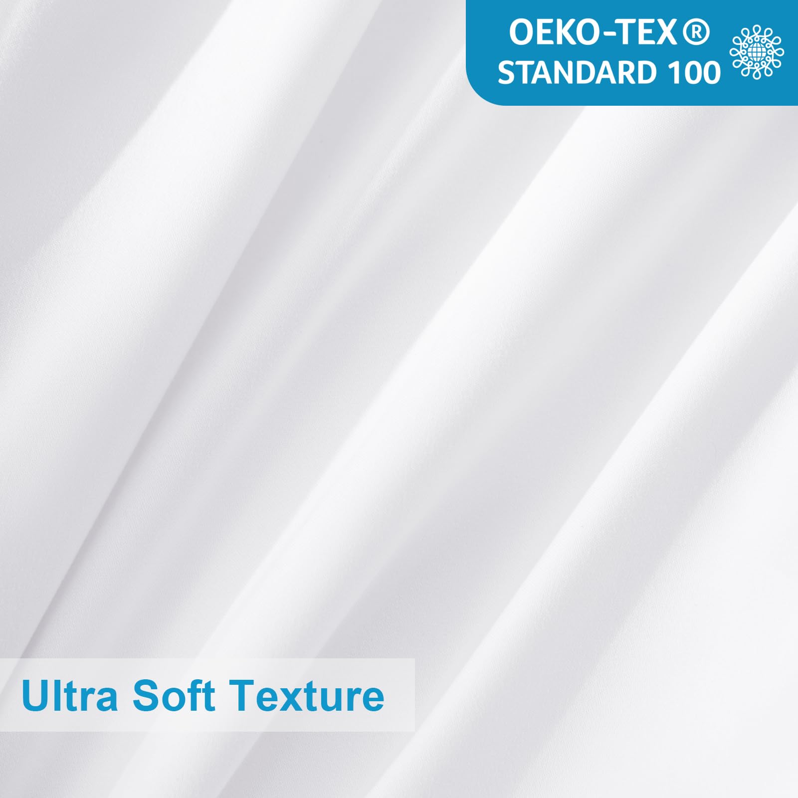 SONORO KATE Duvet Cover Queen,Washed Microfiber Queen Size Duvet Cover Set,Soft & Breathable with Zipper Closure & Corner Ties(White-8,Queen)
