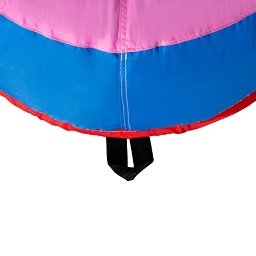 Outsunny 5-in-1 Inflatable Water Slide, Narwhal Theme Bounce House with Climbing Wall, Water Cannon, Water Pool, Trampoline, Repair Patch and 450W Air Blower