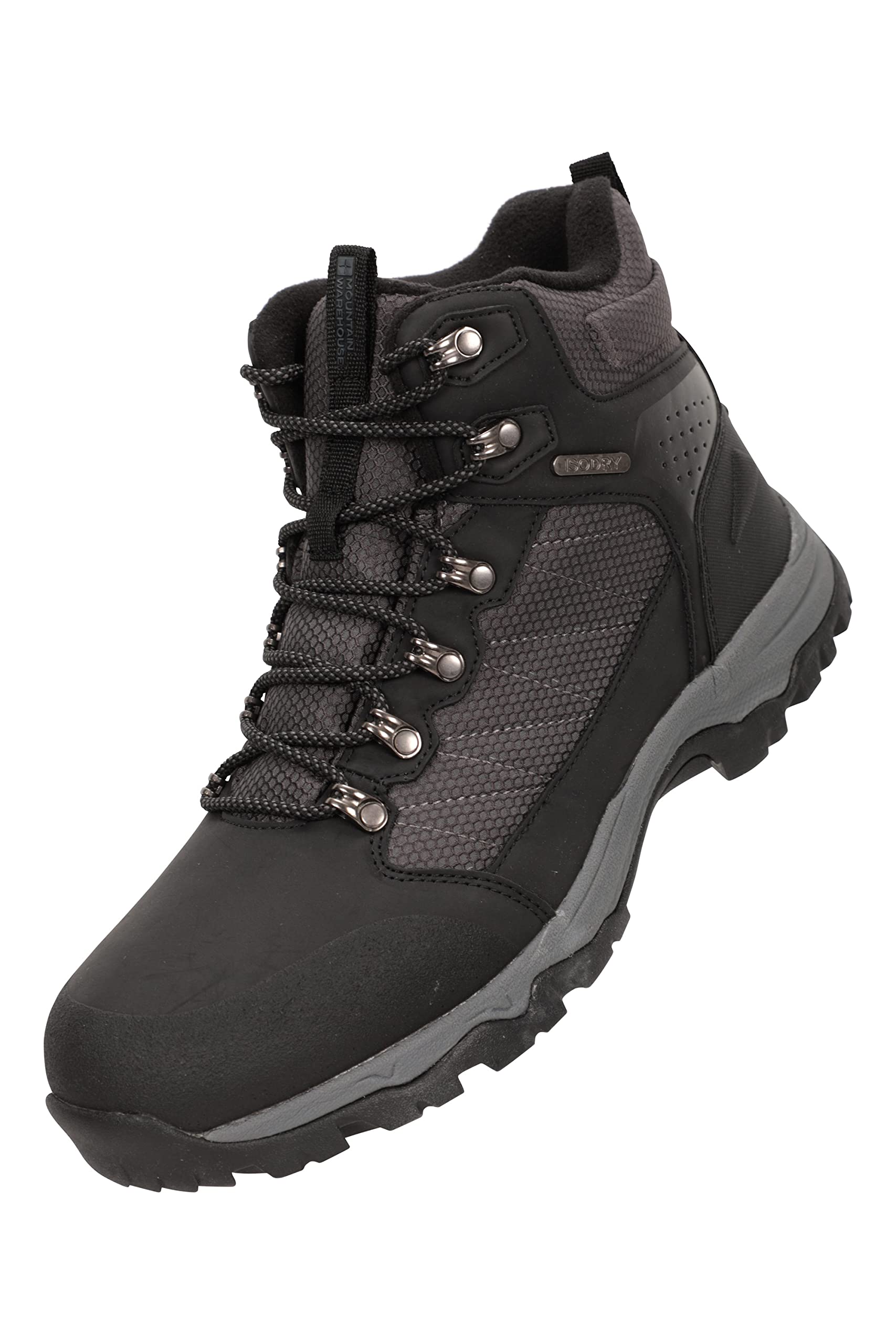 Mountain Warehouse Iceberg Mens Waterproof Boots -Winter Hiking Shoes Jet Black 10 M US Men