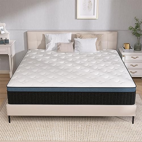 VERHOPE Full Size Mattress,14 inch Full Mattress in a Box,Motion Isolation with Individually Pocket Spring,Medium Firm Memory Foam Hybrid Mattress,Edge Support,CertiPUR-US