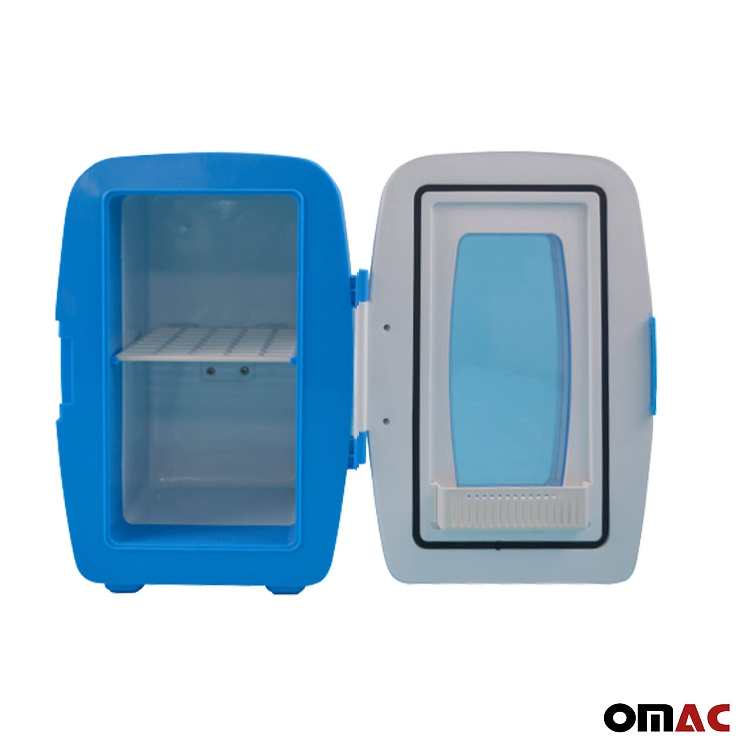 OMAC Mini Fridge for Cosmetics Camping Home Office and Car, Portable, 12V, AC/DC Power, 10 Liter, White