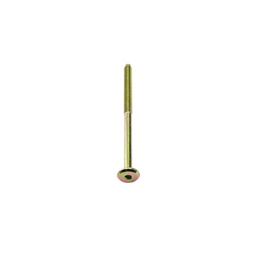 M6 Threaded Half Moon Mini Luna Washers with 100mm Furniture Connecting Bolts for Bunk Beds Cots - Set of 8