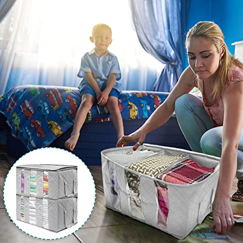 Vetitkima Storage Bags for Blankets and Quilts, Home Closet Storage Bags Clothes Container Bag Foldable