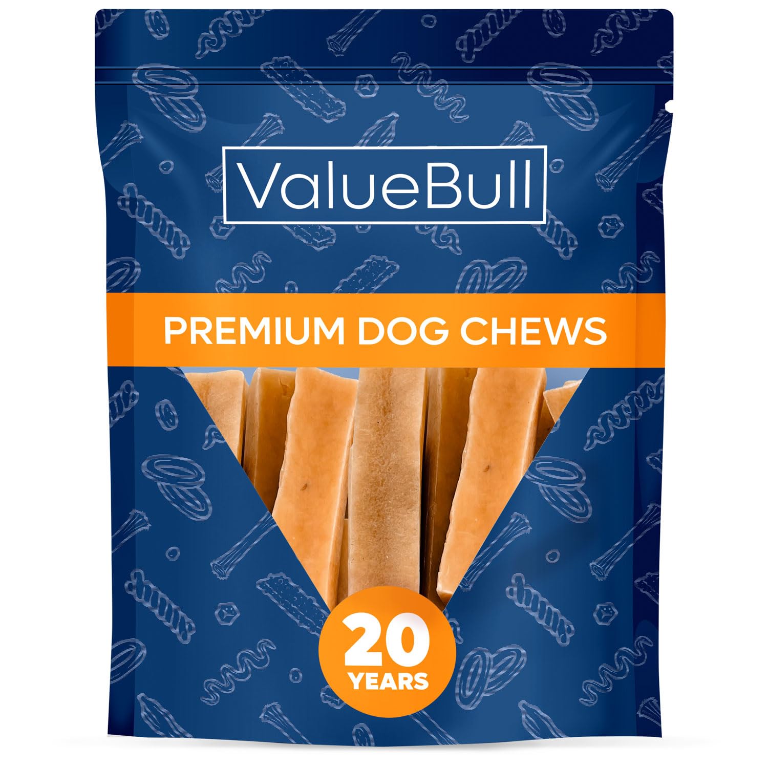 ValueBull Himalayan Yak Cheese Dog Chews, Extra Extra Large, 10 ct - Long-Lasting for Aggressive Chewers, All Natural, Healthy & Safe, Low Odor Nepal Yak Milk Chews