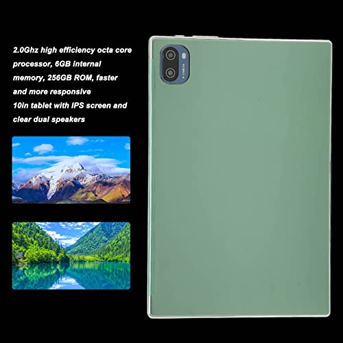 soobu 10in Tablet, 6GB 256GB 100‑240V 8 Cores CPU 4G Network 5GWIFI Calling Tablet for Travel (US Plug)