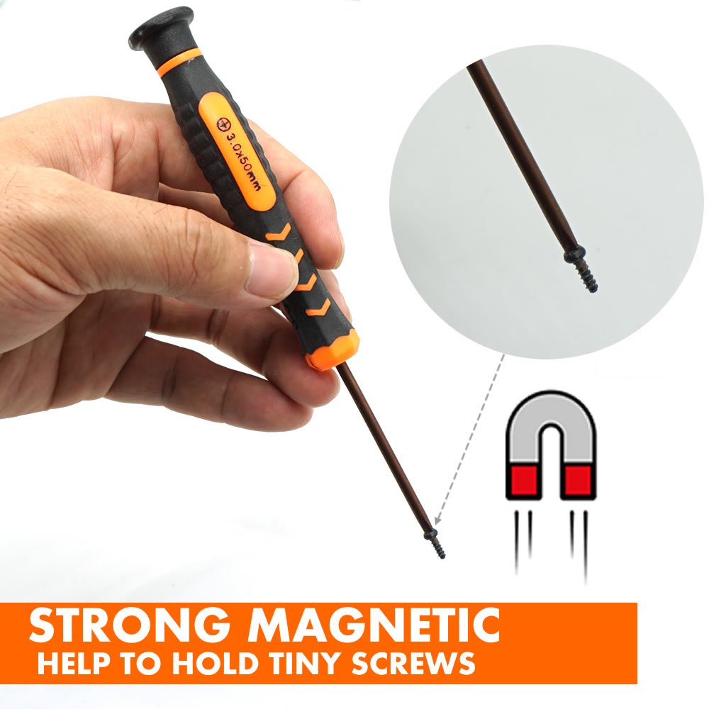 Precision Screwdriver Set of 6, TECKMAN Phillips and Flathead Screwdriver Set with Magnetic Tips and Non-Skid Handle,Small Repair Tool Kit for Eyeglasses/iPhone/Computer/Jewelry/Watch/Electronics