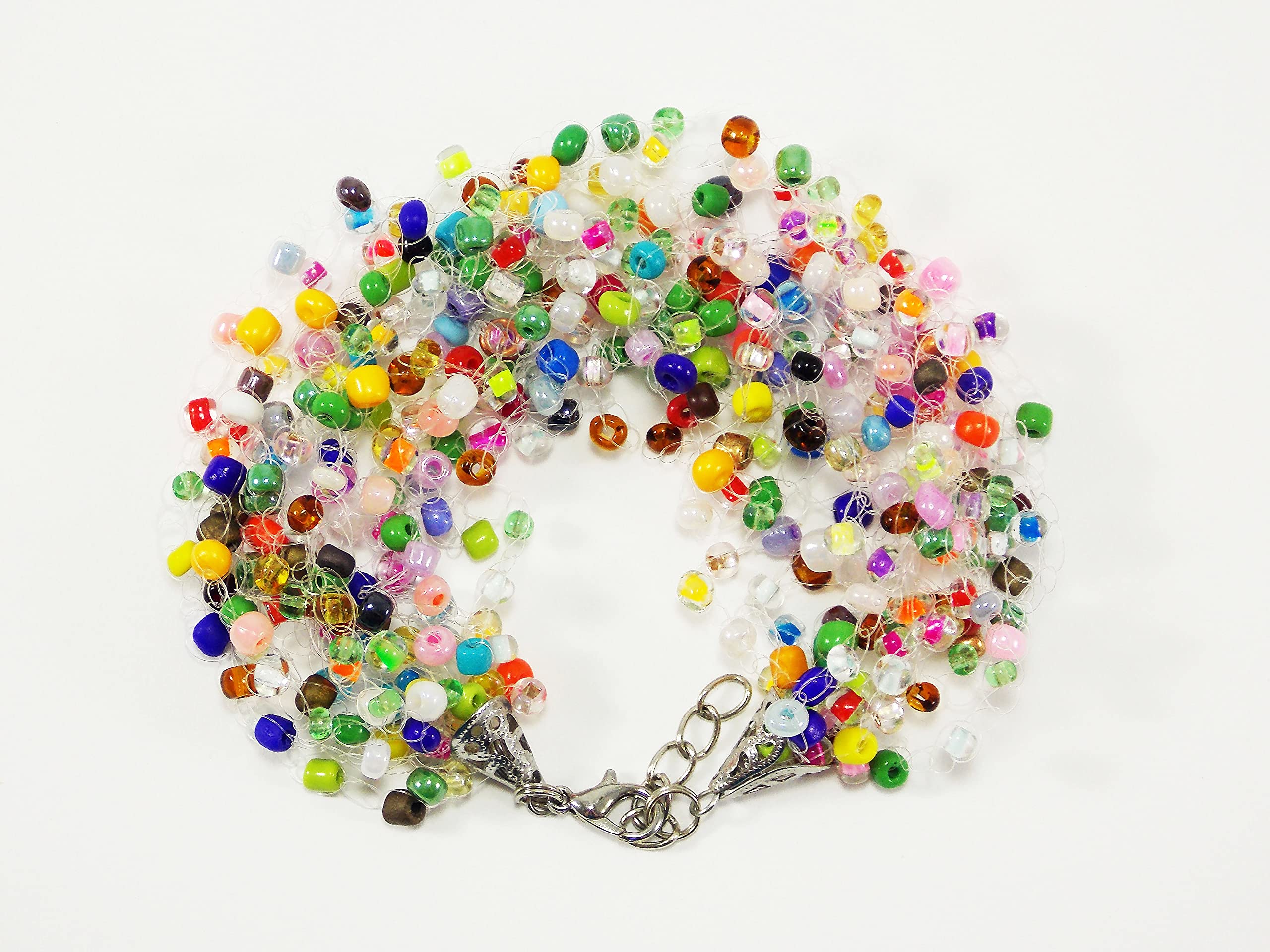 Handmade Rainbow Multi Strand mix big beads bracelet Bohemian Fashion Summer 2021 Trend Gift Under 25 Sunday Fun day wear