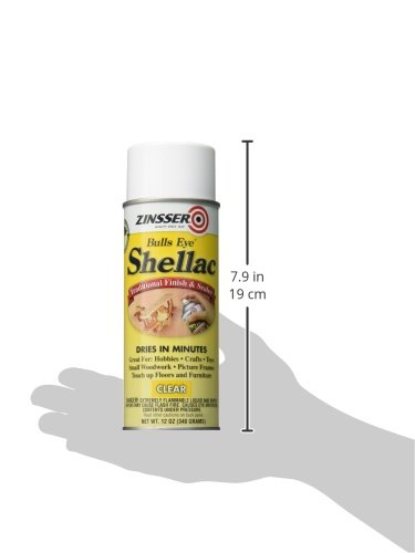 Rust-Oleum Zinsser 408 Bulls Eye Shellac Spray, 12 oz, Clear