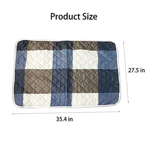 WEWAYKGJ Rabbit Cage Liners, Guinea Pig Bedding Pads Bunny Cage mats Waterproof Reusable Washable Small Animals Cage Liner (2Pcs) (Medium Size)