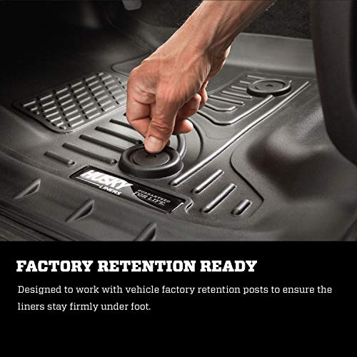 Husky Liners Weatherbeater Floor Mats | Fits 2013-2016 Ford Fusion, 2013-2016 Lincoln MKZ | Front & 2nd Row, 3-pc Black - 99751