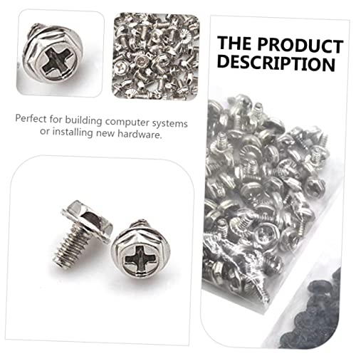 SOLUSTRE 100 pcs pci Computer Round I Metal Screw Fastener Mounting Head Replacement Case Fixing Accessory for Supply PSU Power Slot