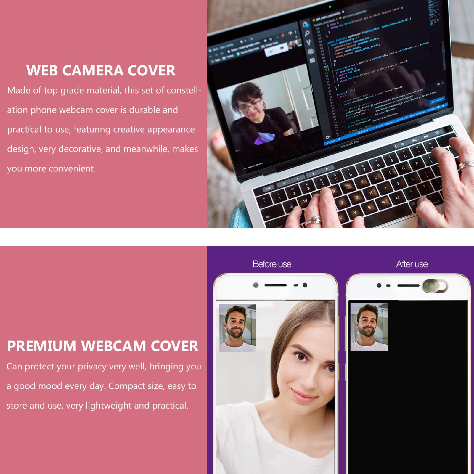 SOLUSTRE 3pcs Privacy Cover Sliding Camera Laptop Webcam Cover Camera Lens Cover Laptop Camera Webcam Cover for Laptop Phone Camera Cover White Slider Plastic Cell Phone Protector