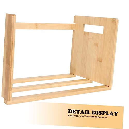 VOSAREA 1pc Bookshelf Storage Rack Magazine Display Stand Desk Book Shelf Plate Stand Display Simple Style Bookshelf Mini Shelf Heavy Duty Storage Shelves Office Shelf Book Rack Wooden