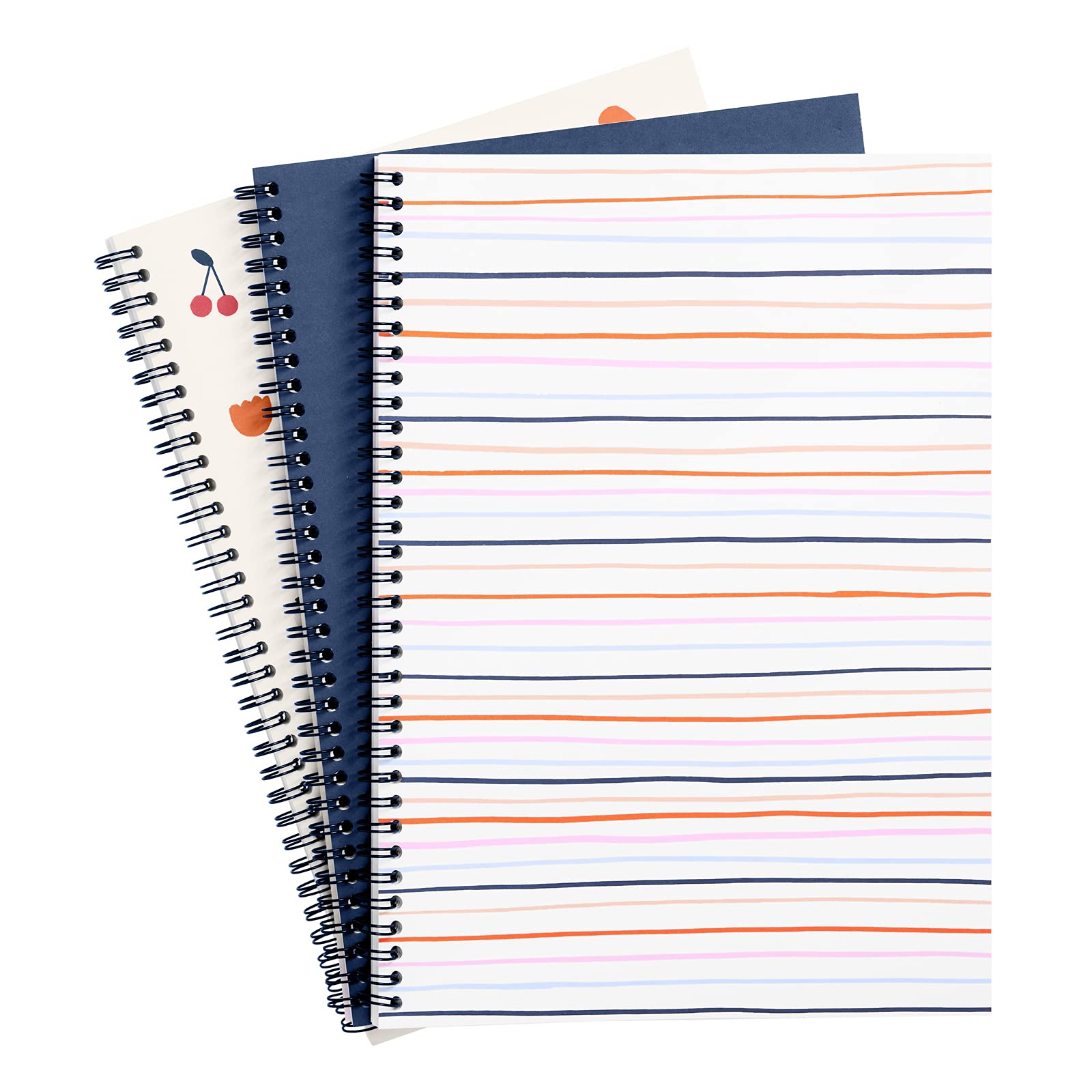 kikki.K x Malala Fund Collection - A4 Spiral Notebook 3pk Multi-Color, 2 Unique Designs and a Quote by Malala Yousafzai, Lined Paper, 120 Pages, 11.69" L x 8.58" W x 0.94" H