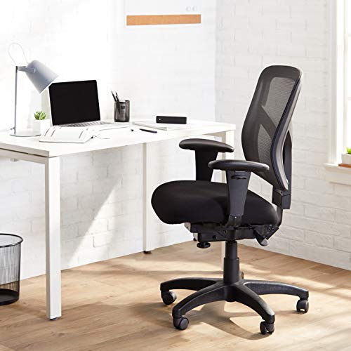 JC HOME Home Desk Adjustable Arms and Backrest Office Chair, black
