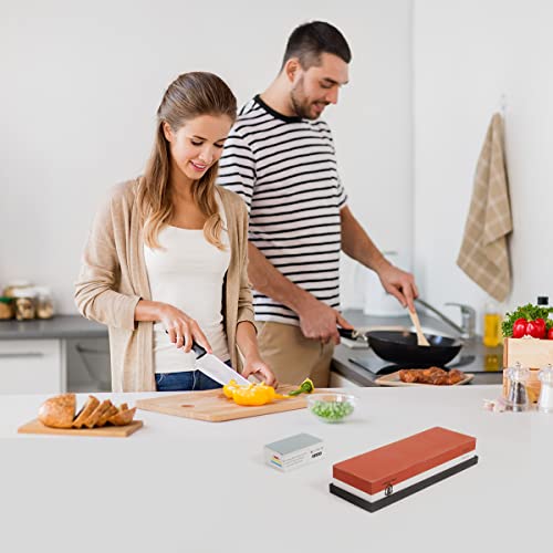 WUTA Sharpening Stone Set Sharpener Flattening Stone for Polishing Knife