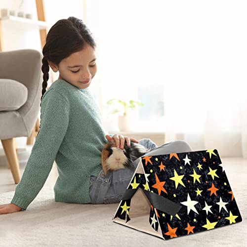 Y-DSIWX Guinea Pig Hideout Cozy Hamster House Cave for Bunny Chinchilla Hedgehog Small Animal Colorful Stras Christmas