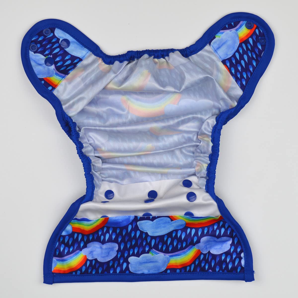Sigzagor Baby Diaper Cover Nappy One Size 8lbs to 36lbs (Rainbows Rains Clouds)